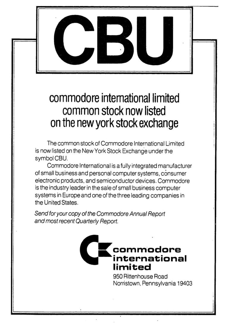 Commodore’s history as a publicly traded company – Commodore ...
